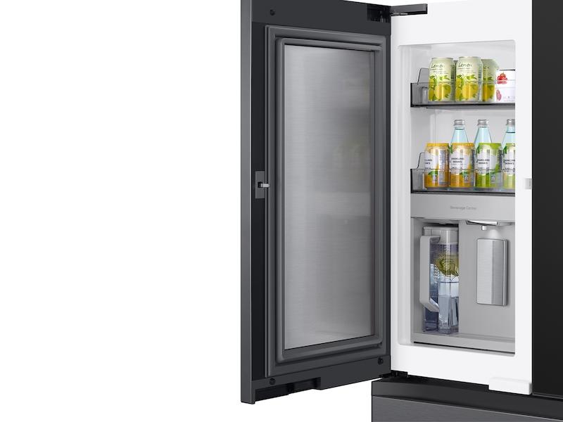 SAMSUNG RF23BB8900QK Bespoke Counter Depth 4 Door French Door Refrigerator 23 cu. ft. in Charcoal Glass Top and Family Hub Panels with Stainless Steel Middle and Bottom Panels Park Ave Appliance