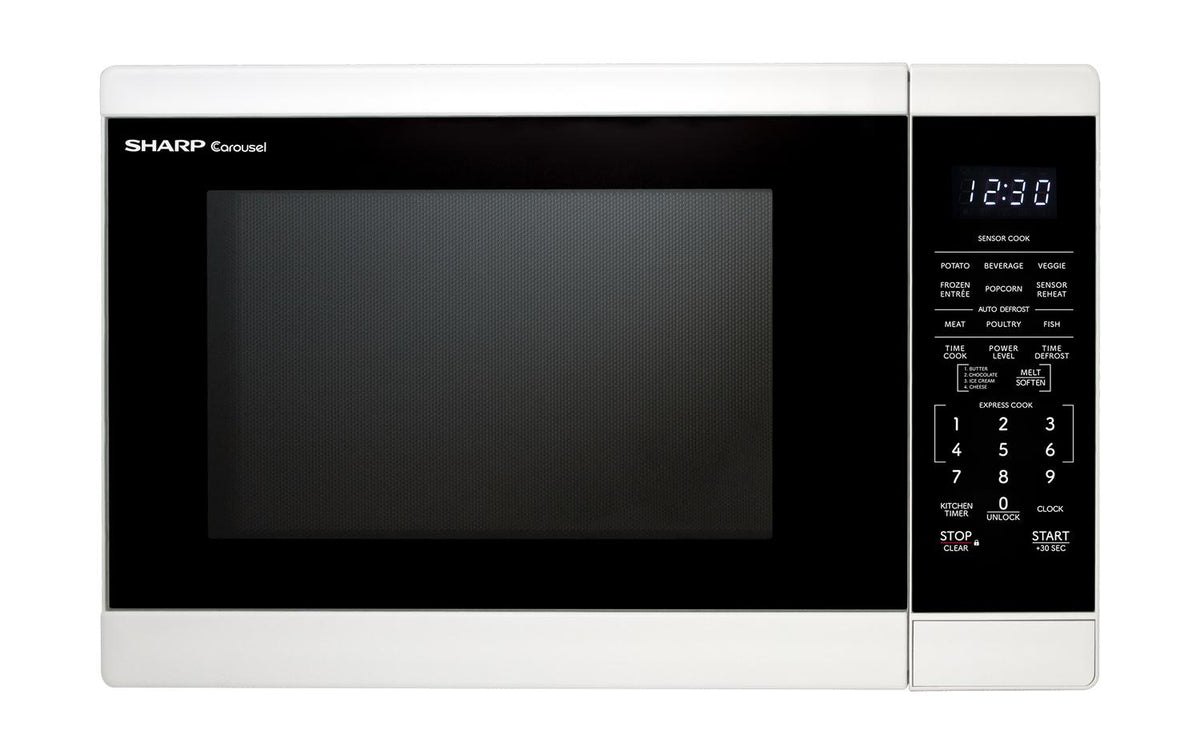 SHARP SMC1461KW Sharp 1.4 cu. ft. 1100W White Countertop Microwave Oven ...